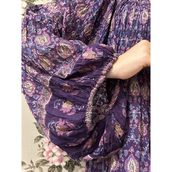 Phool | Dresses | Rare Vtg Phool 7s Purple Beads Retro Puff Sleeves ...